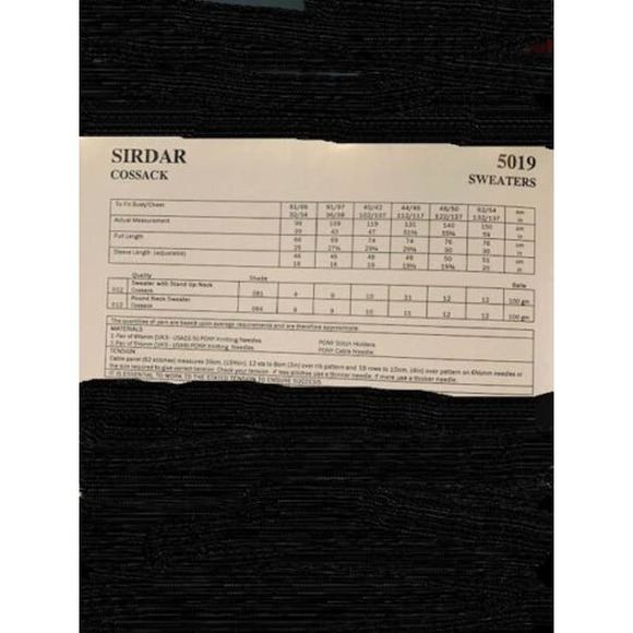 Sirdar | Art | New Sirdar 59 Cossack Sweater His Her Knitting Pattern W ...